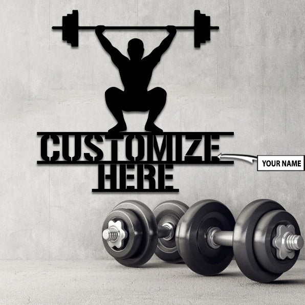 Gym Custom Metal Sign Home Gym Decor Weightlifting Gift – Style My Pride